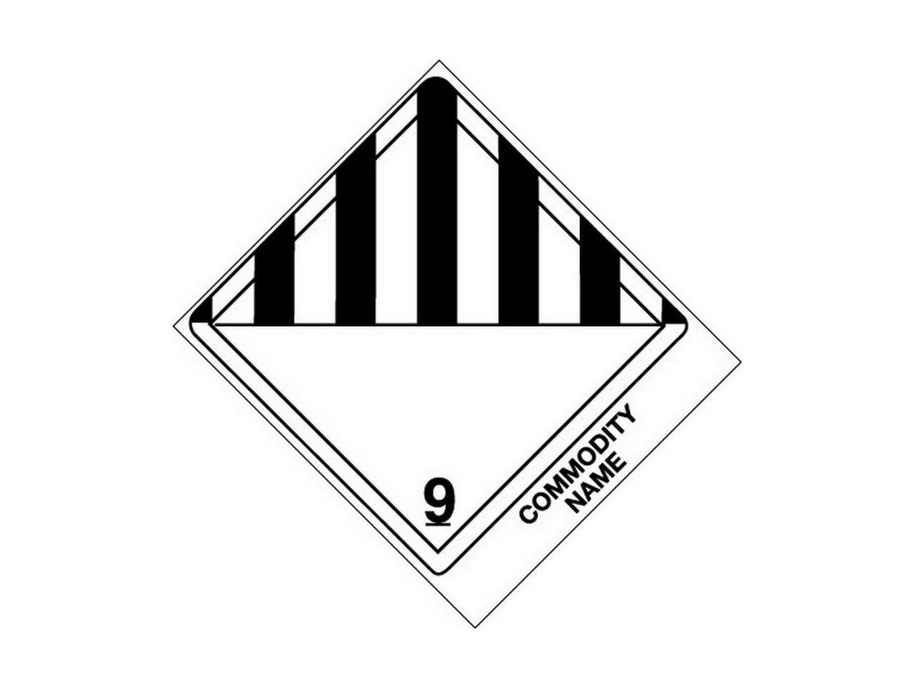 4" x 4-3/4" Class 9 - Hazardous Waste, Solid, N.O.S. NA3077 Labels (500 ...