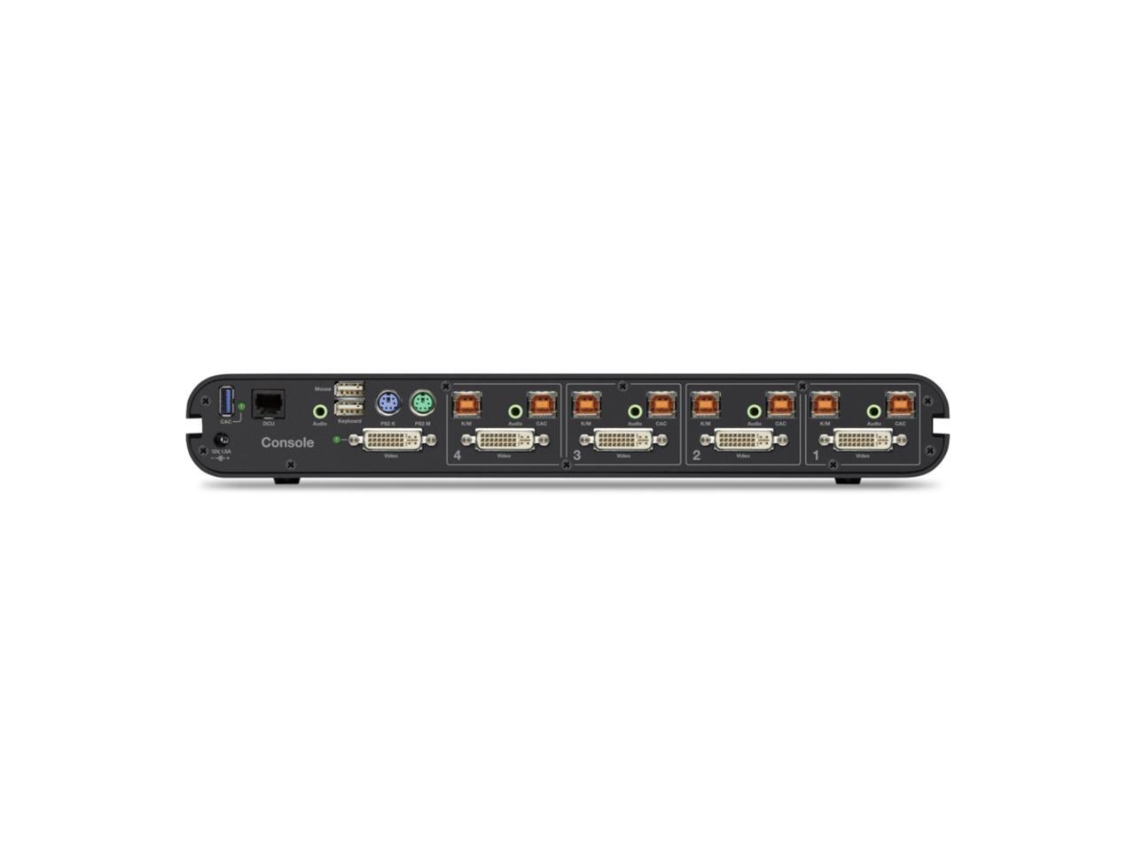 Belkin F1DN104C-3 - Advanced Secure DVI-I KVM Switch; 4-Port Plus, PP3 ...