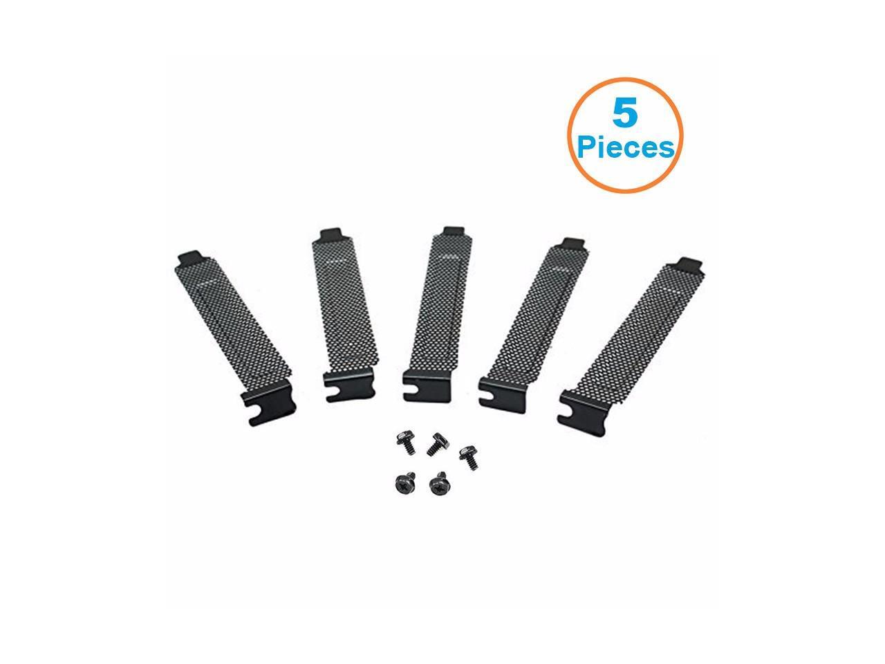5pcs/lot Black Mesh Hard Steel PCI Slot Covers Bracket w/ Screws, Full ...