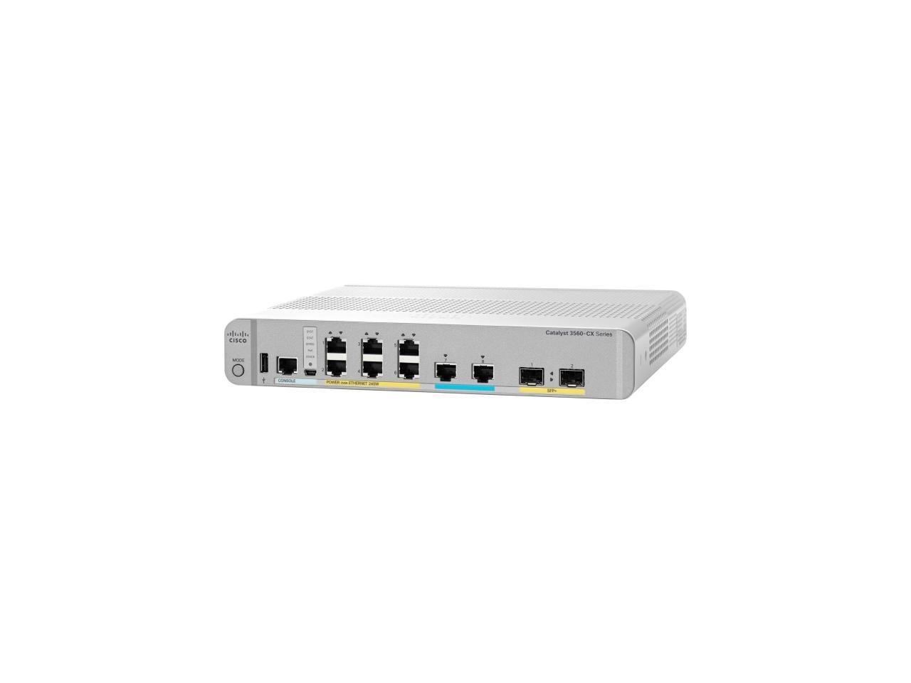 Cisco 3560-CX Switch 6 GE PoE+, 2 MultiGE PoE+, uplinks: 2 x 10G SFP+ ...