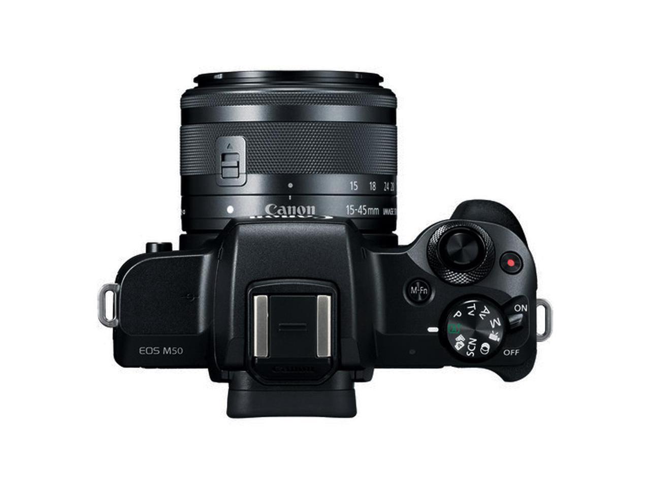 Canon EOS M50 Mirrorless Digital Camera with 15-45mm Lens (Black)(Intl ...