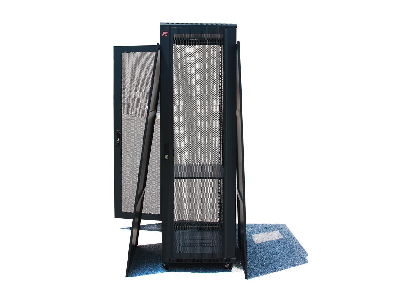 Sysracks 42U 39" Deep Mesh Doors IT Network Free Standing Server Rack ...