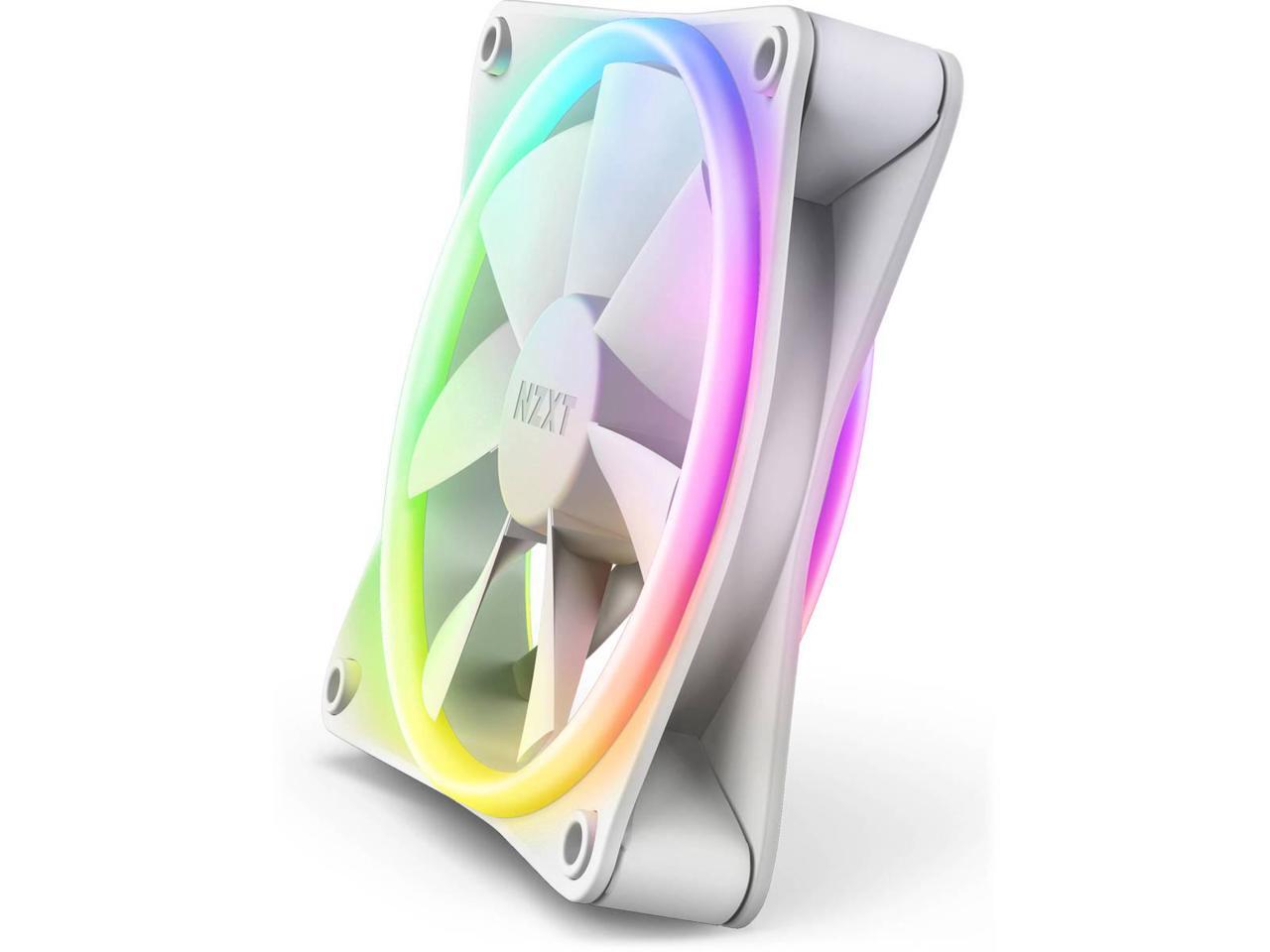 NZXT F120RGB Duo - 120mm Dual-sided RGB Fan - Triple Pack (White) w/RGB ...