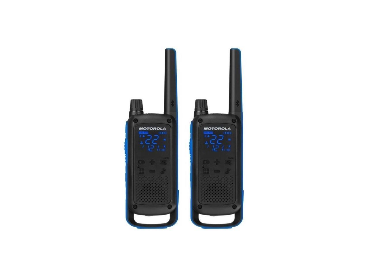 Motorola T800 Two-Way Radio - 56KM Bluetooth Model 2 Pack, Black/Blue ...