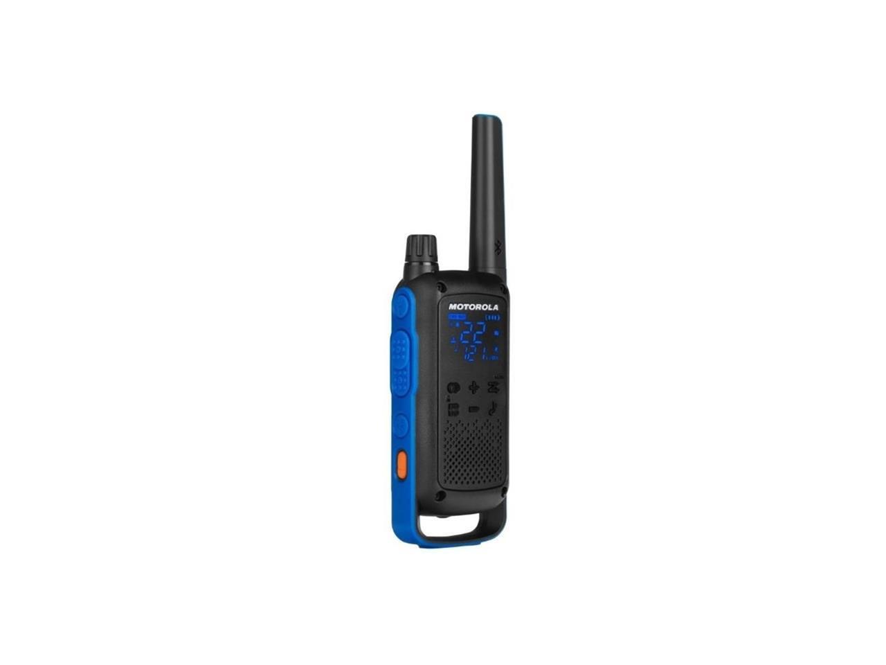 Motorola T800 Two-Way Radio - 56KM Bluetooth Model 2 Pack, Black/Blue ...