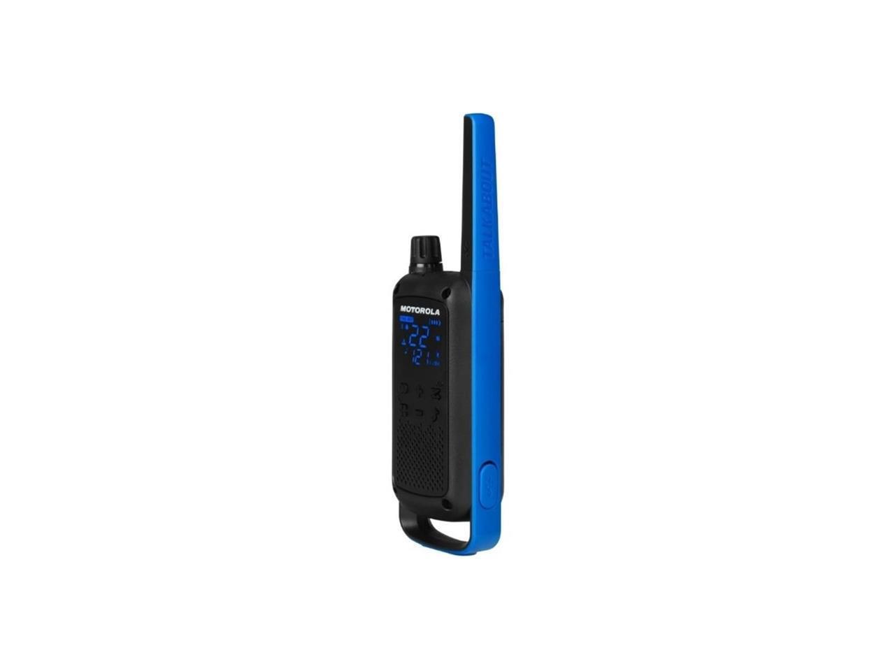 Motorola T800 Two-Way Radio - 56KM Bluetooth Model 2 Pack, Black/Blue ...