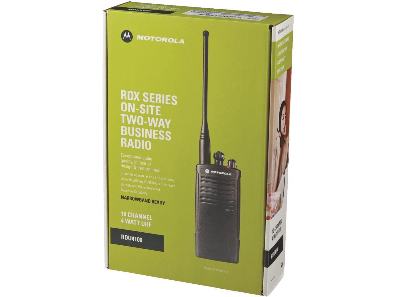 MOTOROLA RDU4100 Two Way Radio,UHF,4 Watts,10 Channels - Newegg.com