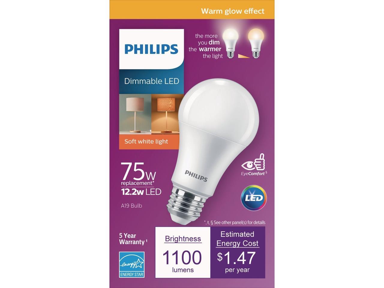 Philips 75w A19 Sw T20 Led Bulb 561000 - Newegg.com