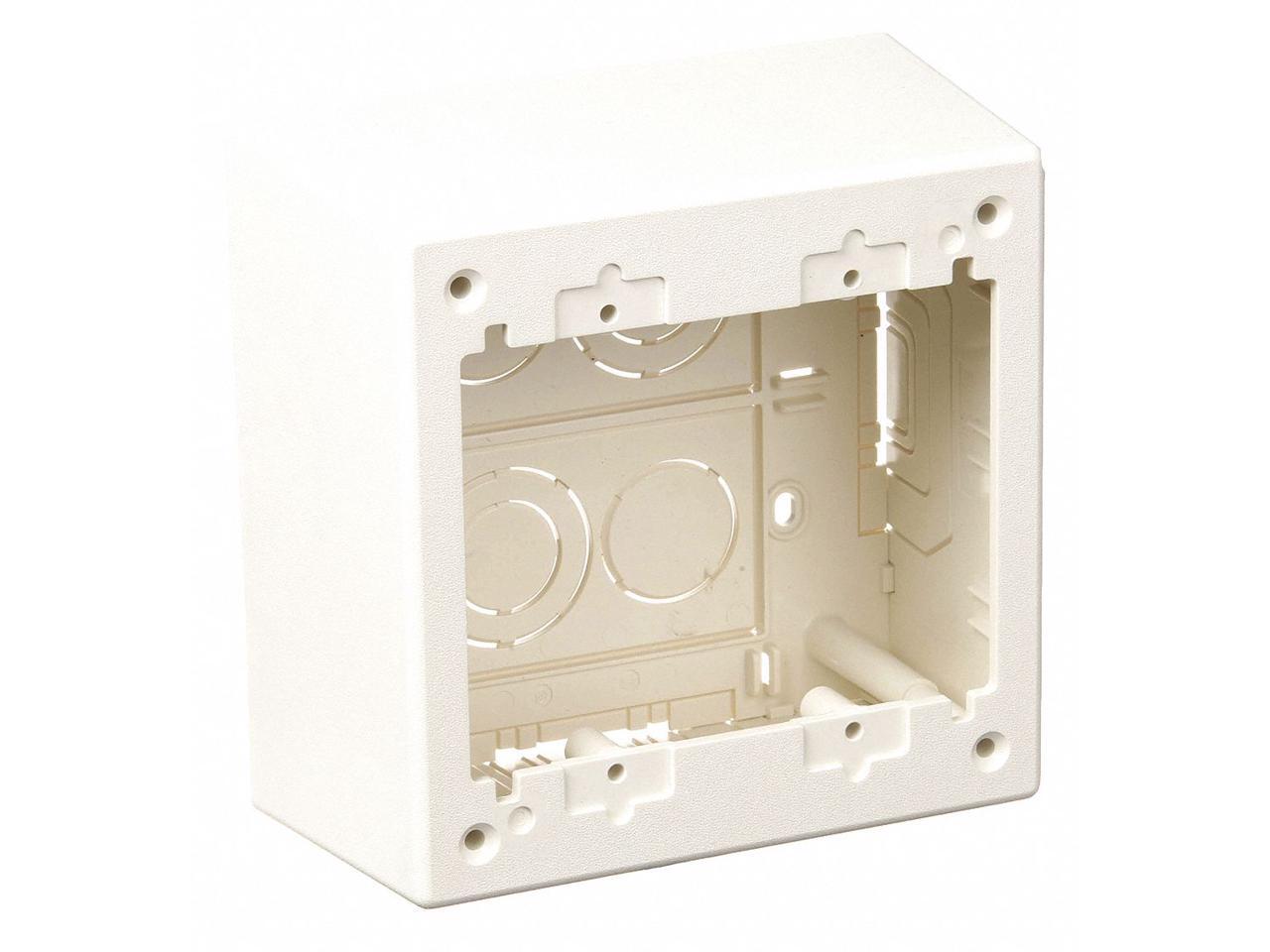 PANDUIT JBP2DIW Deep Junction Box, Gang, 2 Gang, PVC - Newegg.com