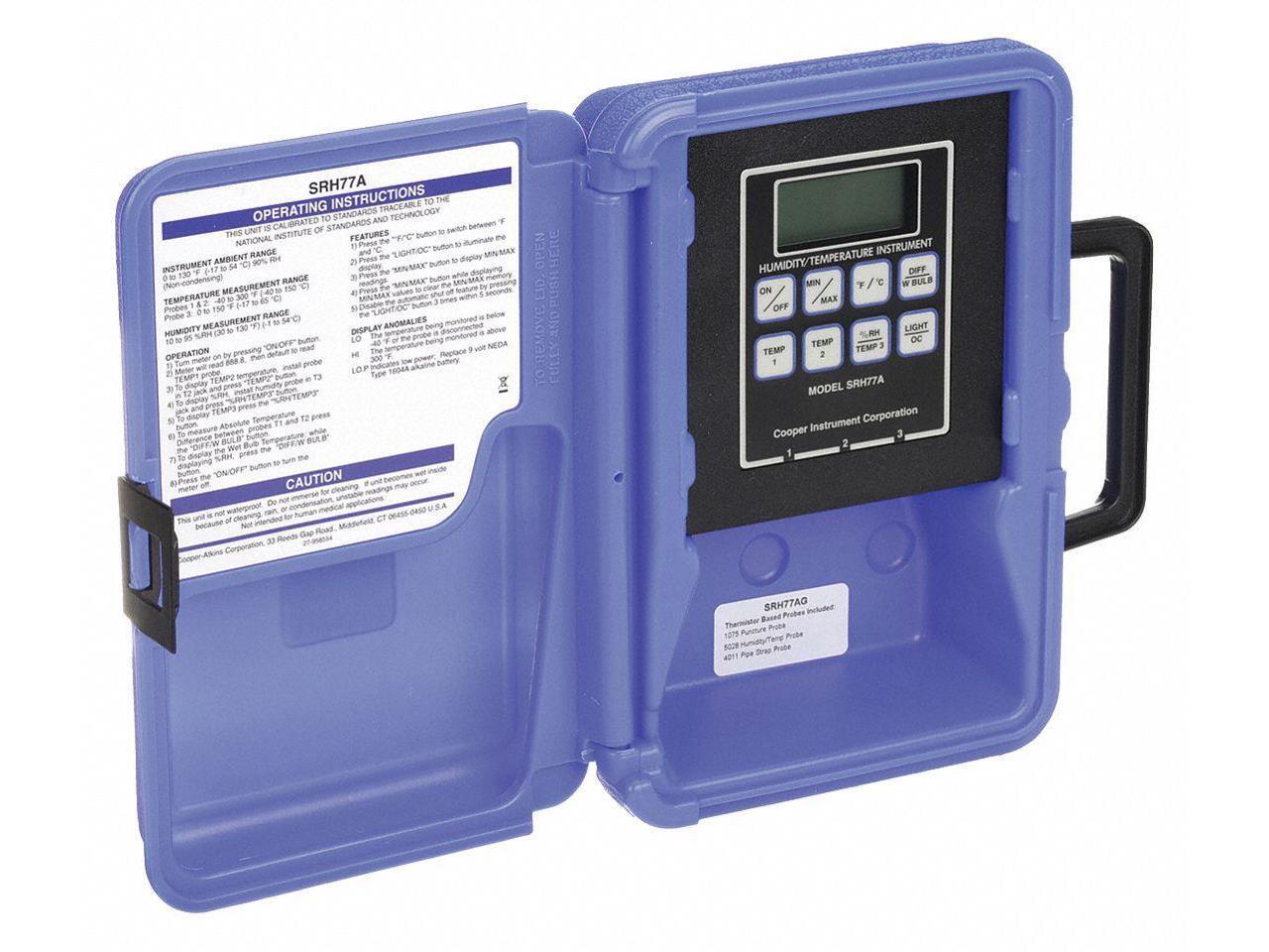 COOPER-ATKINS SRH77A Temp/Humdty Mtr,10 to 95 per Rel Hum Rng - Newegg.com