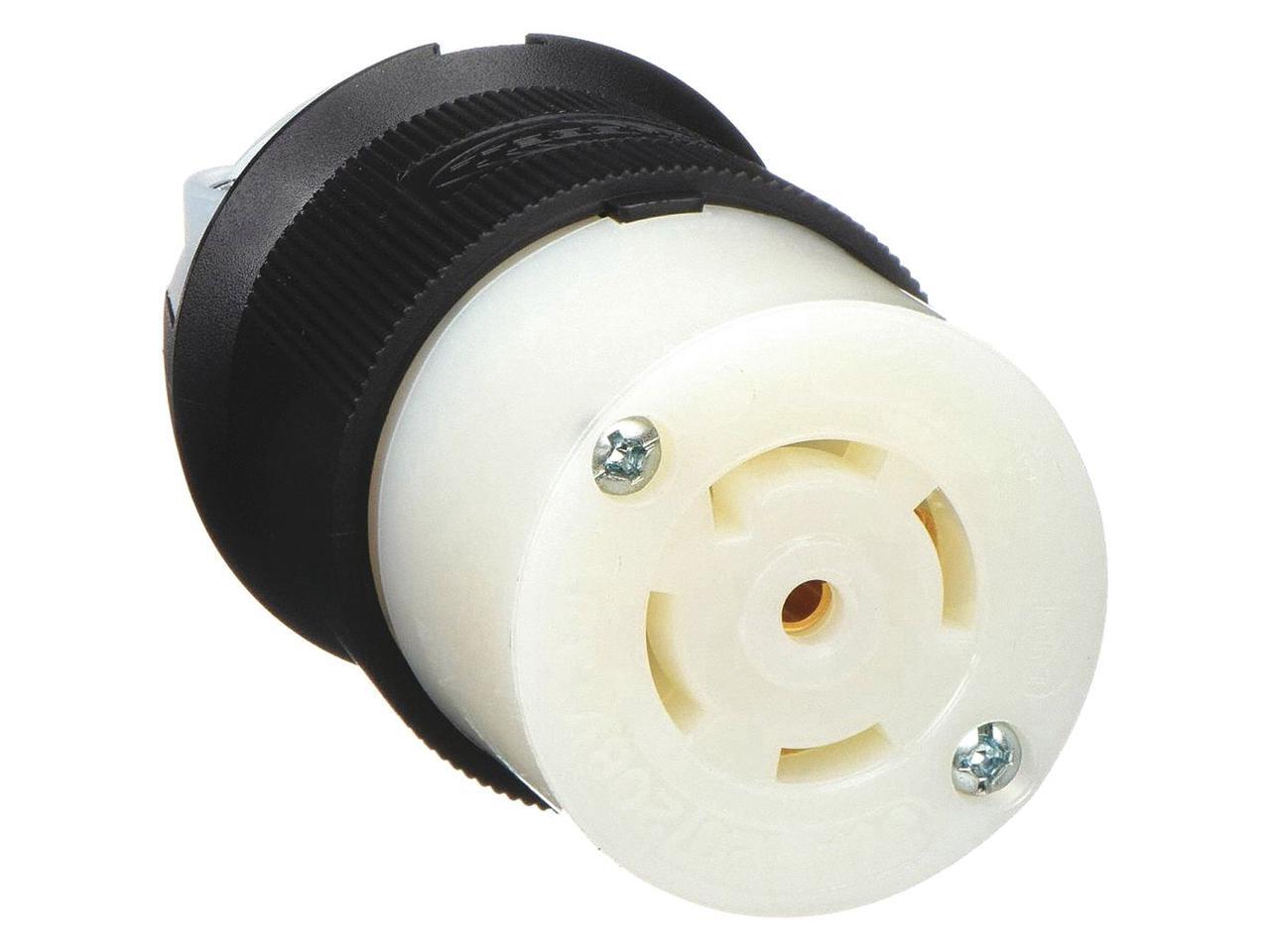 hubbell hbl2813 locking connector, 30 amp, 3 phase, 120/208v, l2130r ...