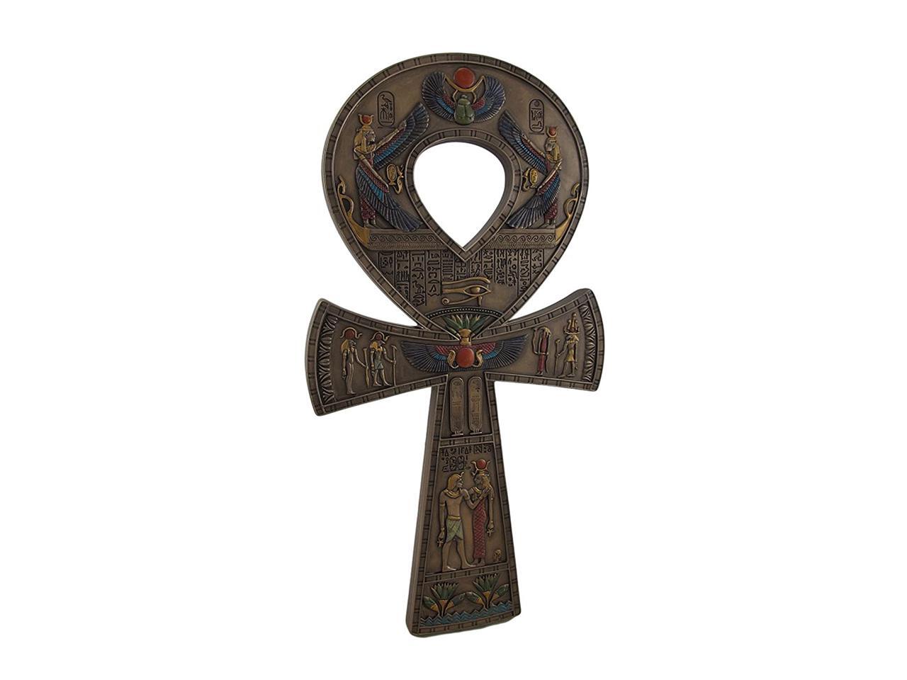 Bronze Finished Ancient Egyptian Ankh Symbol Wall Hanging 15 3/4 Inches ...