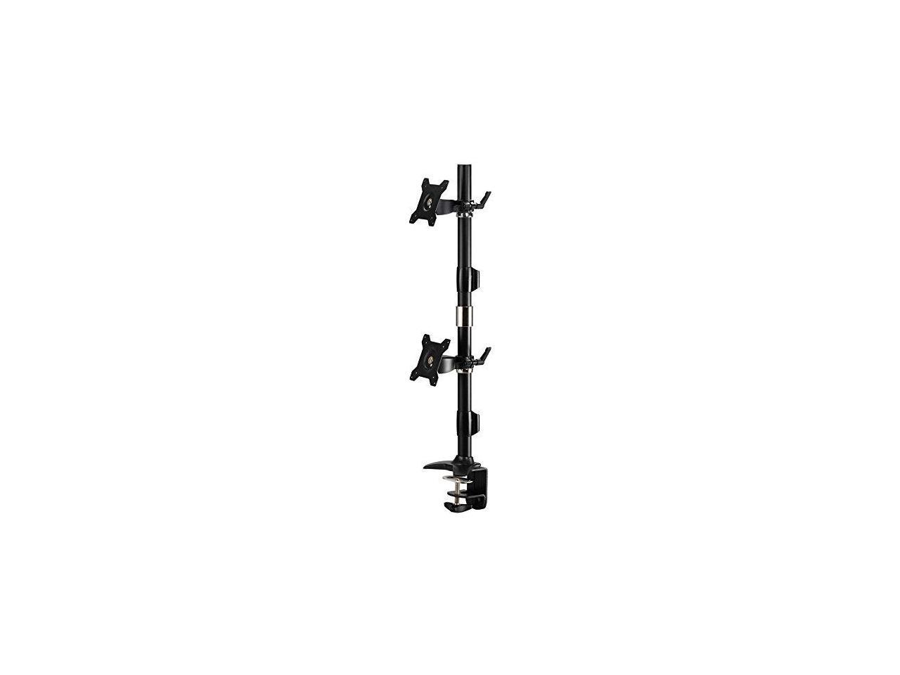 Amer Mounts Clamp Based Vertical Dual Monitor Mount For Two 15"-24" Lcd ...