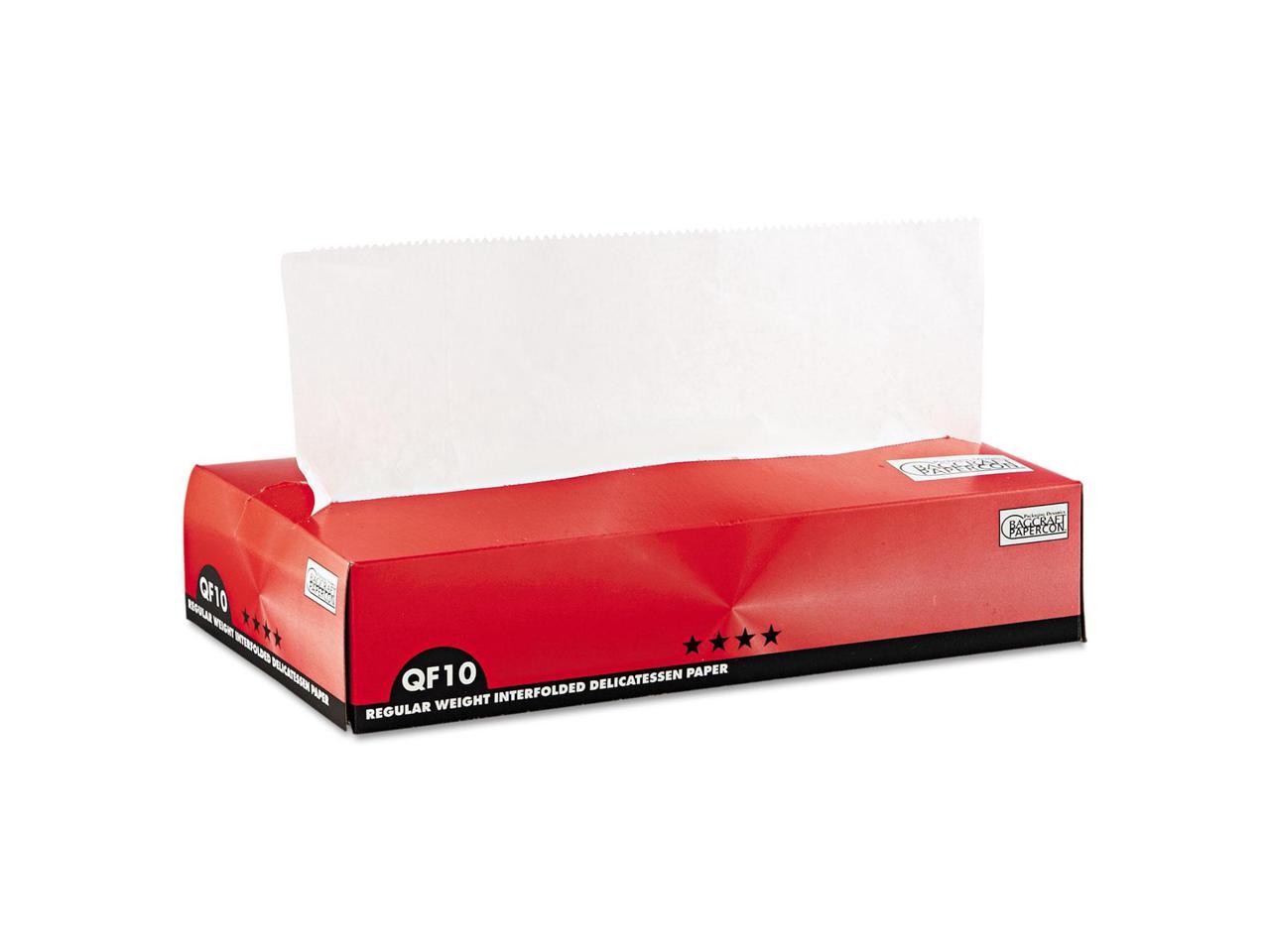 Bagcraft Papercon QF10 Interfolded Dry Wax Paper, 10 x 10 1/4, White ...
