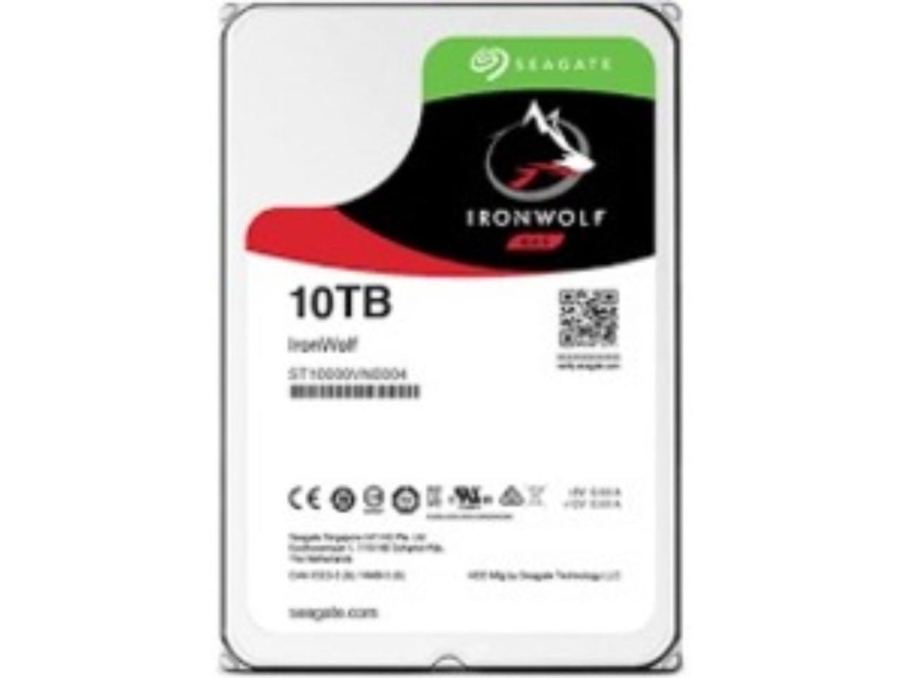 Seagate IronWolf ST10000VN0008 10TB 7200 RPM 256MB Cache SATA 6.0Gb/s 3 ...