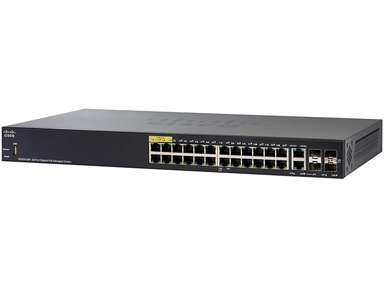 Cisco SG350-28P 28-Port Gigabit PoE Managed Switch - Newegg.ca