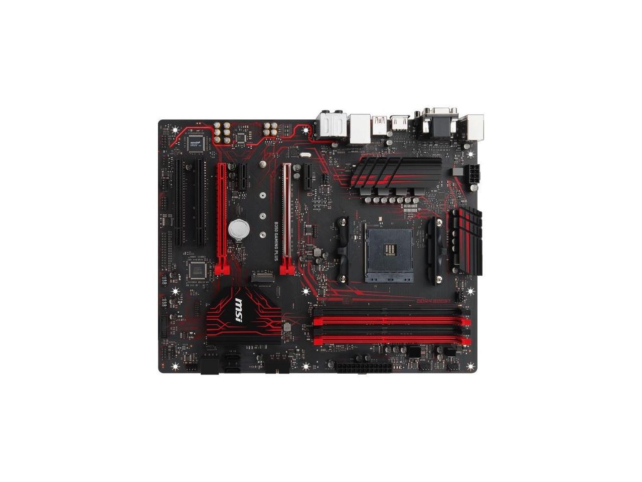 MSI Motherboard B350 GAMING PLUS AMD RYZEN AM6 AMD B350 Chipset 64GB 2 ...