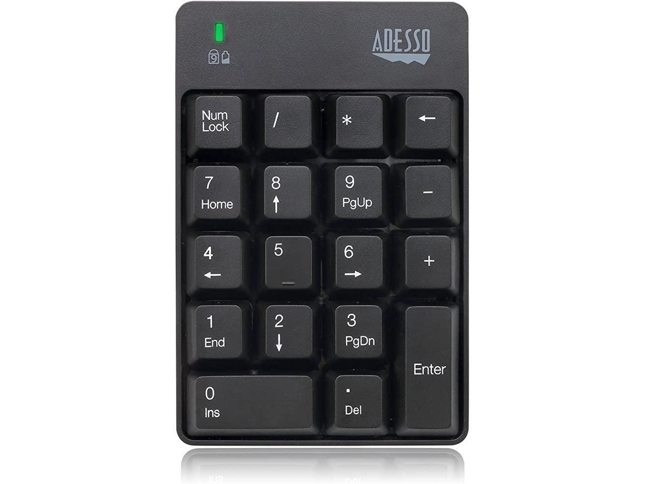Adesso WKB-6010UB - Wireless Spill Resistant 18-Key Numeric Keypad ...