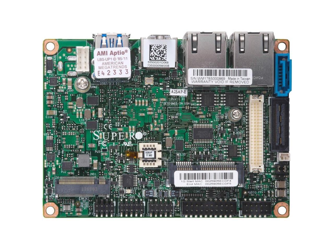 Supermicro MBD-A2SAP-L-O, Intel Apollo Lake, Intel Atom x5-E3930 2.5 ...