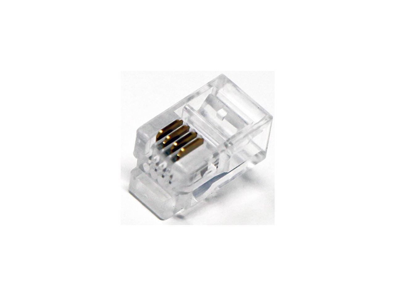 RJ9 4P4C Modular Headset Connector -Tupavco TP808 - (100 Pack per Bag ...