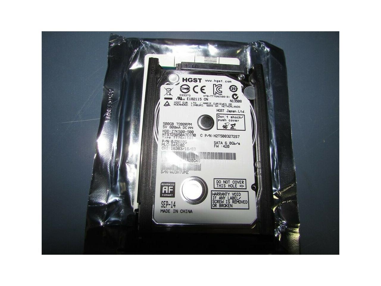 HGST Travelstar Z7K500 HTS725050A7E630 500GB Internal 7200RPM 2.5 ...