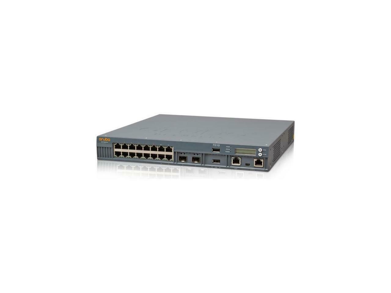 HPE Aruba 7010 (US) 16p 150W PoE+ 10/100/1000BASE-T 1G BASE-X SFP 32 AP ...
