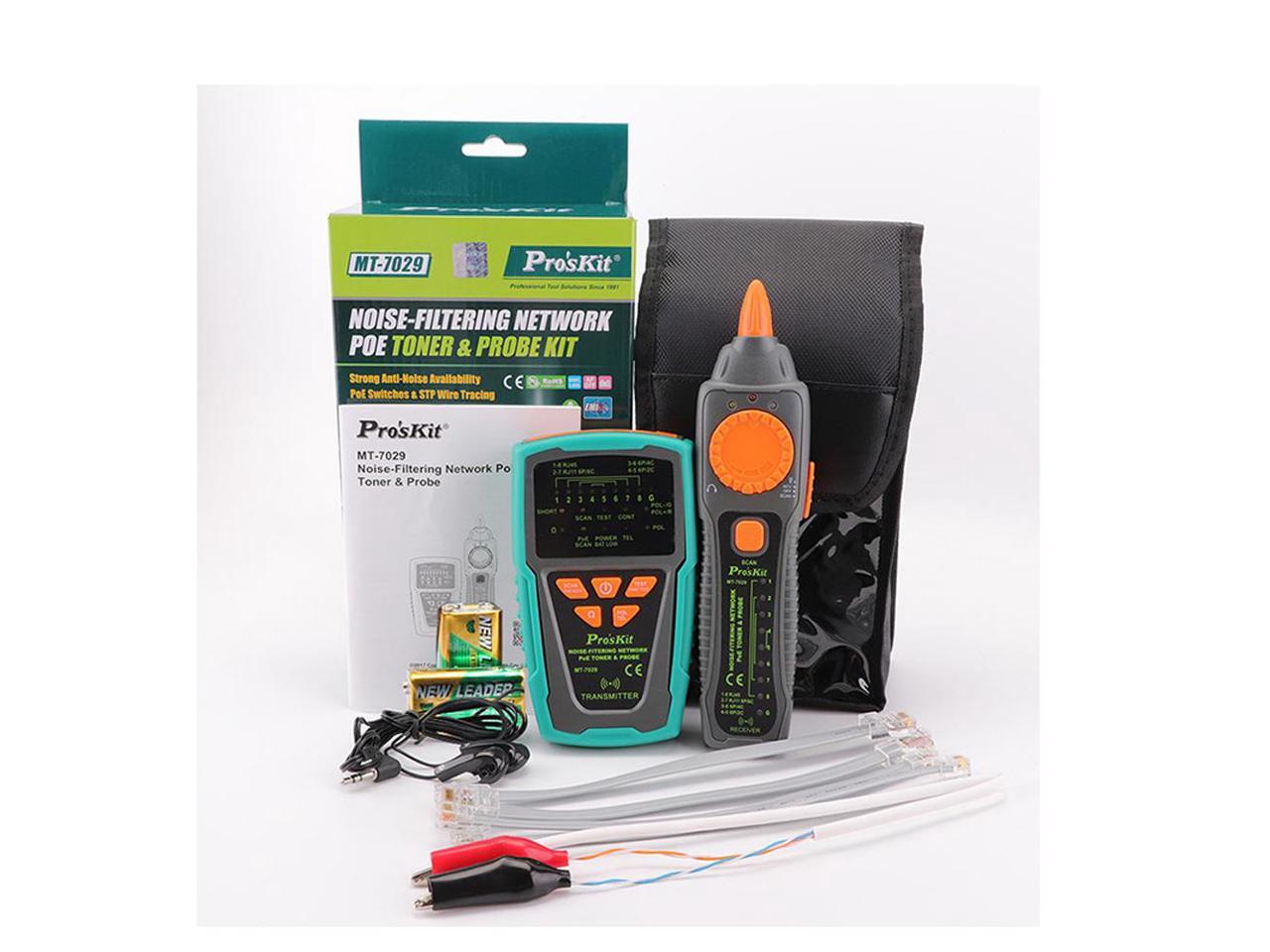 Pro'sKit MT-7029-C Noise-Filtering Cable Network PoE Toner Probe Tester ...