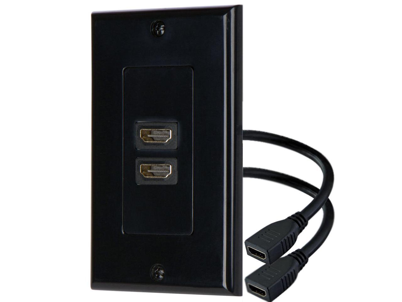 iMBAPrice - HDMI Pigtail Wall Plate Built-In Flexible Hi-Speed HDMI ...