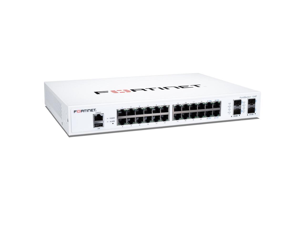 Fortinet FS-124F FortiSwitch-124F 4x GE port + 4x SFP port + 1x RJ45 ...