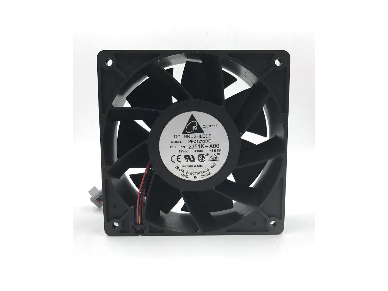 2J51K-A00 Computer Water Cooling Fan for delta PFC1212DE 12038 12V 12CM Strong Breeze Big Air ...