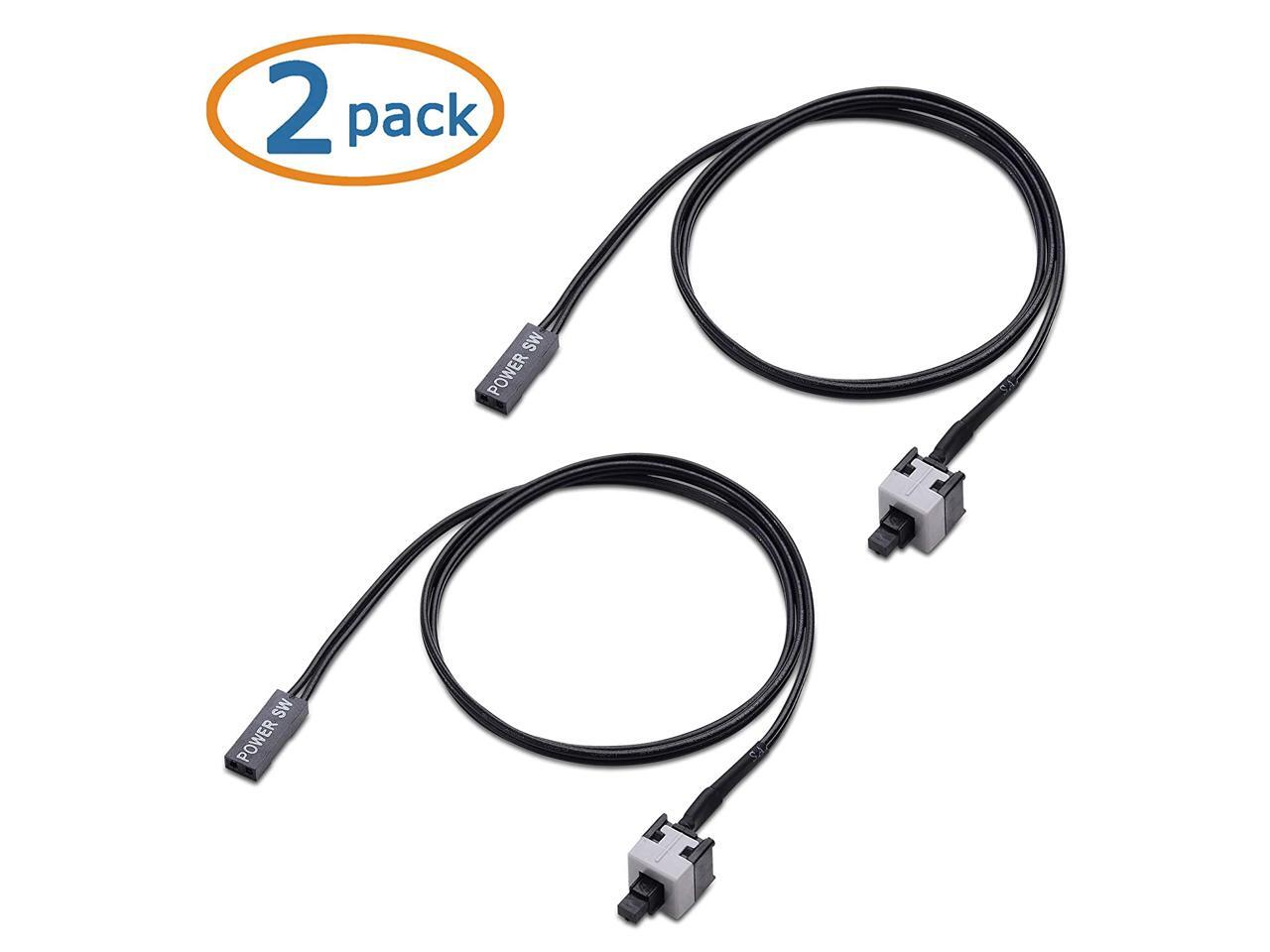 Cable Matters 2-Pack ATX PC Motherboard 2-Pin SW Computer Switch Cord ...