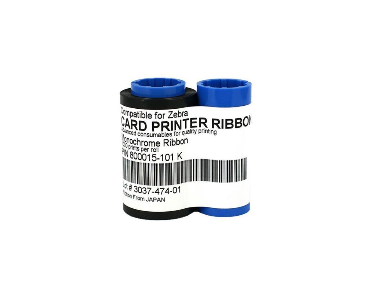 800015-101 Black Ribbon 1000prints For Zebra P300C P310F P310C P310I ...