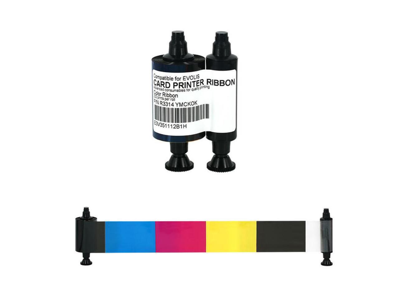 R3314 YMCKOK Color Ribbon 200Prints Compatible For Evolis Dualys Card ...