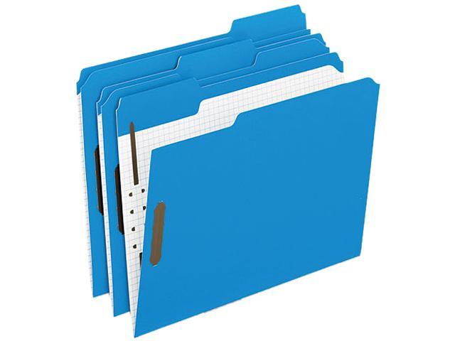 Tops Pendaflex 21301 Folders With Embossed Fasteners 1/3 Cut Top Tab Letter Blue 50/Box