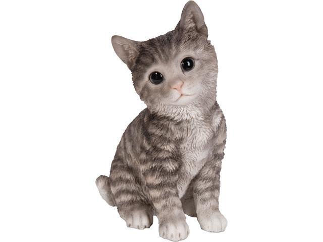 Click here for Hi-Line Gift Head-Tilting Grey Tabby Kitten Sittin... prices