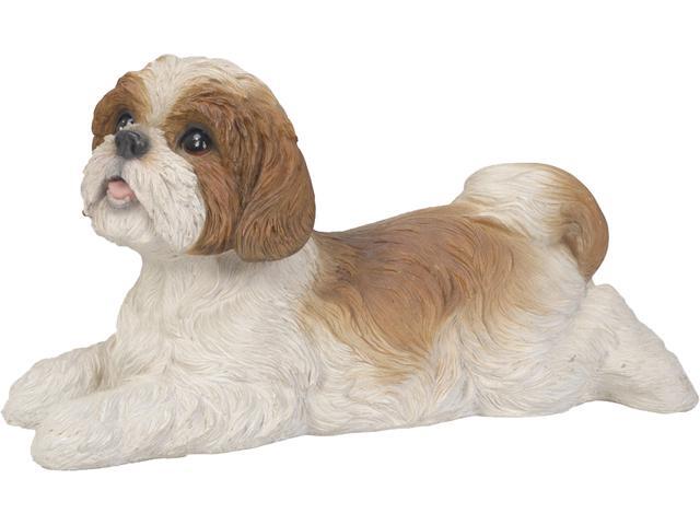 Click here for Hi-Line Gift Shih Tzu Lying Down - Brown/White prices
