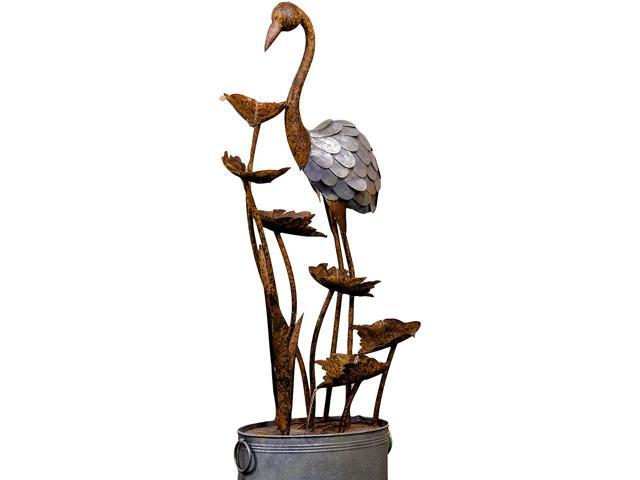 Click here for Hi-Line Gift Metal Flamingo with Leaves In Pail Fo... prices