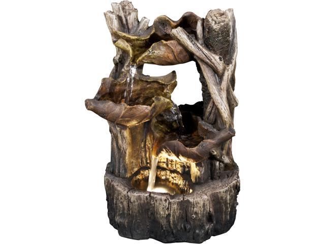 Click here for Hi-Line Gift Tree Trunk Fountain with 3 Leaves & L... prices