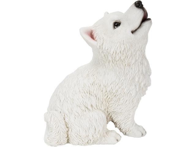 Click here for Hi-Line Gift Howling American Eskimo Puppy Statue prices