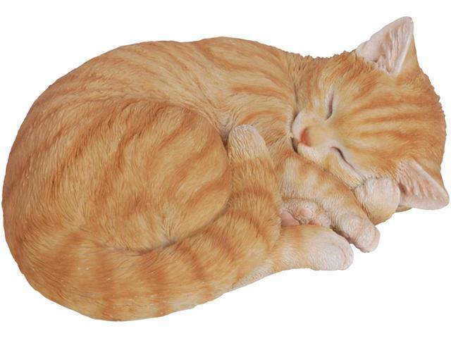 Click here for Hi-Line Gift Orange Tabby Cat Sleeping Lying Down prices