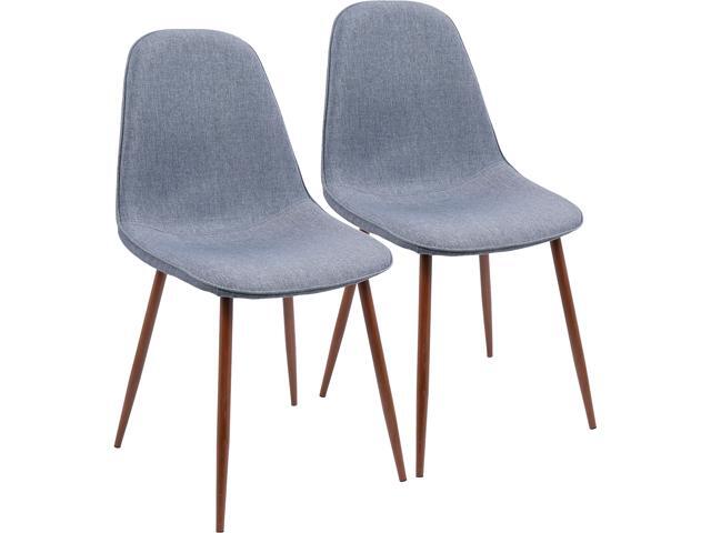 Click here for LumiSource Pebble Walnut and Blue Dining/Accent Ch... prices
