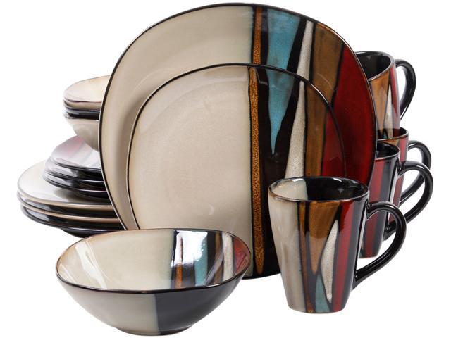 Click here for Gibson Althea 16 Piece Dinnerware Set  Red prices