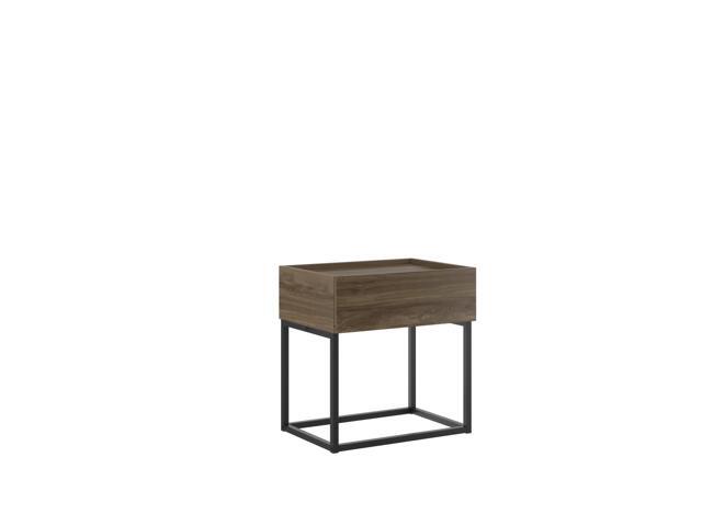 Click here for Brassex Night Stand with Storage - Matte Black (13... prices