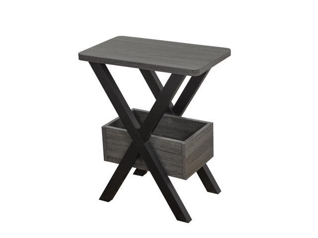 Click here for Brassex Axel Accent Table - Grey/Black (161861) prices
