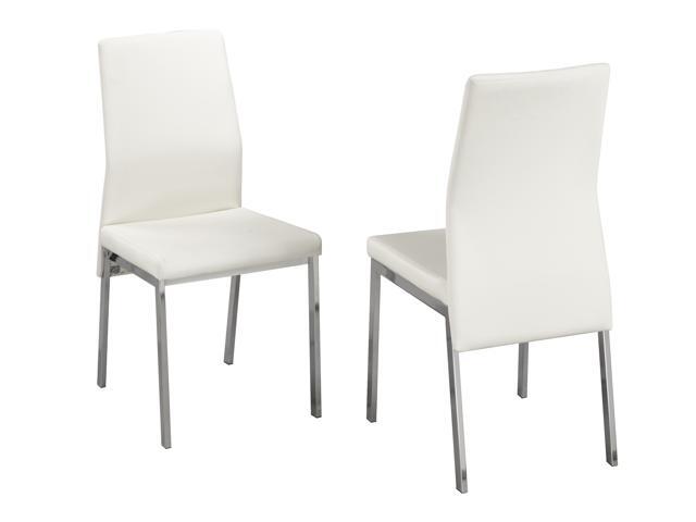 Click here for Brassex Amber Dining Chair - Set of 2 - White (C-7... prices