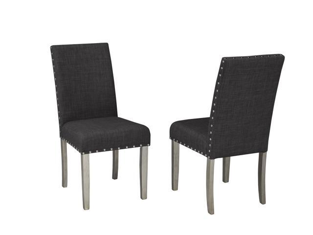 Click here for Brassex Bella Dining Chair - Set of 2 - Dark Grey... prices