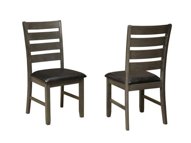 Click here for Brassex Oakley Side Chair - Set of 2 - Dark Grey (... prices