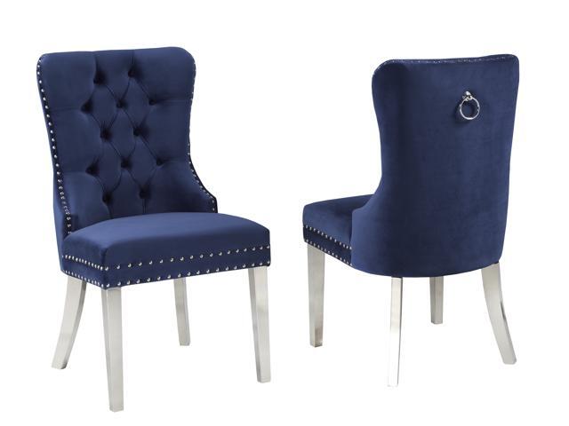 Click here for Brassex Dining Chair - Set of 2 - Navy (F459-BL) prices