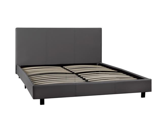 Click here for Brassex Queen Platform Bed - Grey (3032 Q GR) prices