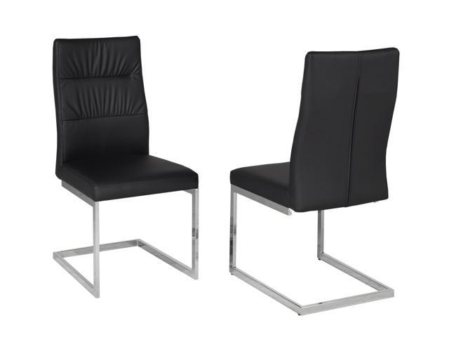 Click here for Brassex Cierra Dining Chair - Set of 2 - Black/Sil... prices